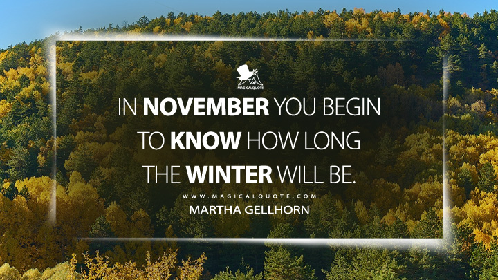 20 Heartwarming November Quotes - MagicalQuote